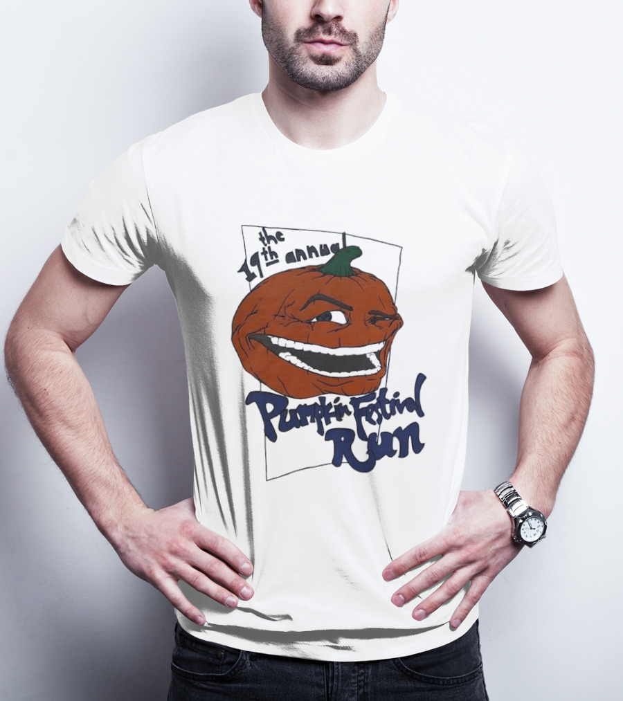19th Annual The Pumpkin Festival Run Halloween Event Laughing Pumpkin T-Shirt