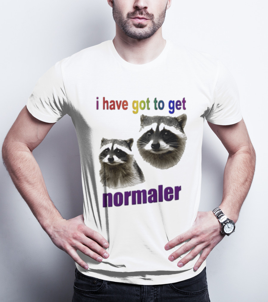 Raccoons I Have Got To Get Normaler Fun Colorful Phrase T-Shirt