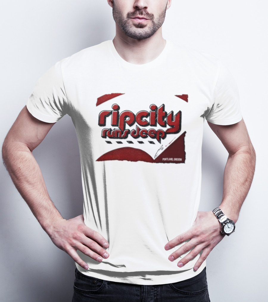Rip City Runs Deep Portland Trail Blazers NBA Fan T-Shirt