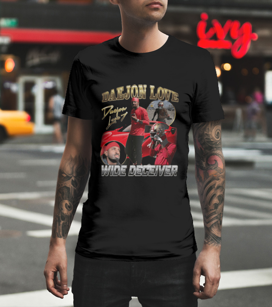 Daejon Love Wide Deceiver Red Car Helmet Bold Look T-Shirt