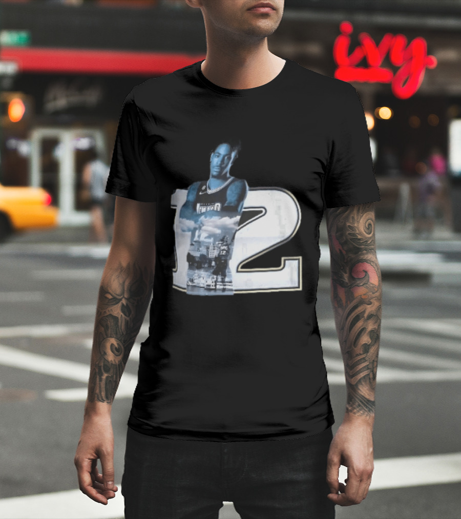 Essentials Ja Morant Black Memphis Grizzlies Player Number 12 T-Shirt