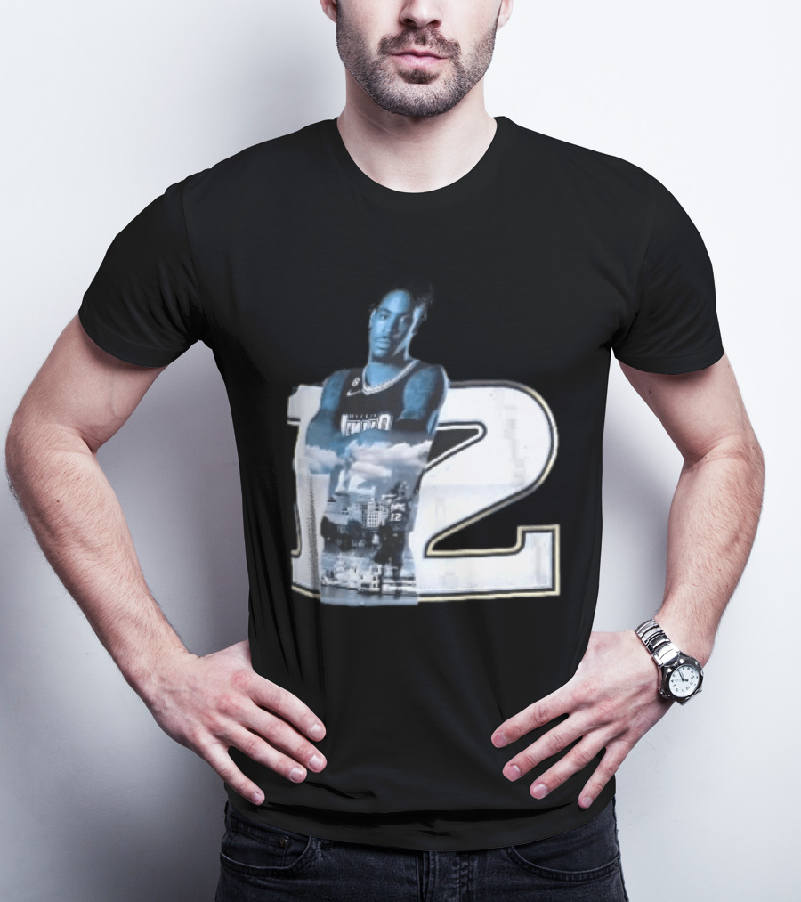 Essentials Ja Morant Black Memphis Grizzlies Player Number 12 T-Shirt