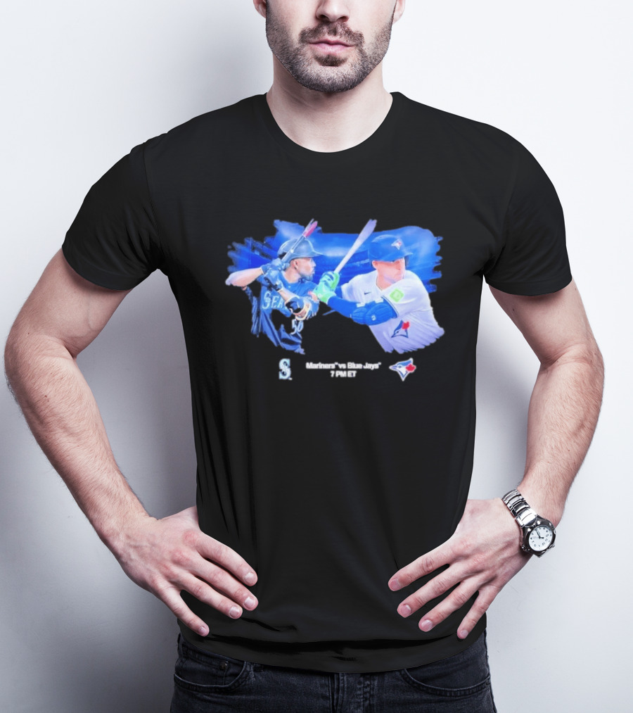 Seattle Mariners Vs Toronto Blue Jays Baseball Showdown Journey T-Shirt