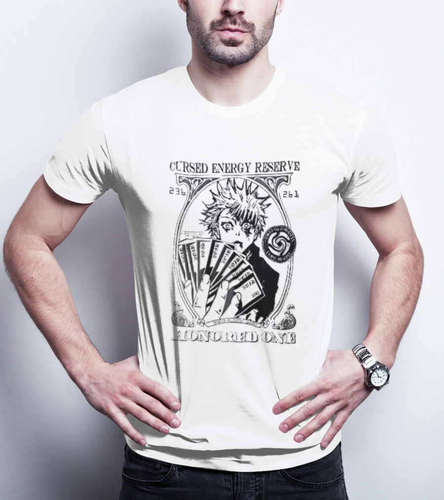 Cursed Energy Reserve Honored One Tokyo Jujutsu High Satoru Gojo Manga Void Money T-Shirt