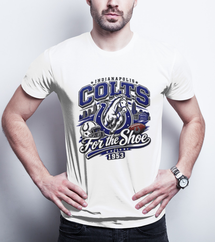Indianapolis Colts For The Shoe 1953 Retro Football Team Spirit T-Shirt