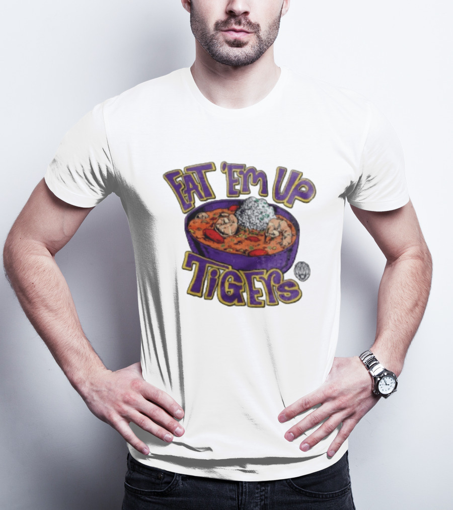 LSU Tigers Eat 'Em Up Jambalaya Purple Bowl Sports T-Shirt