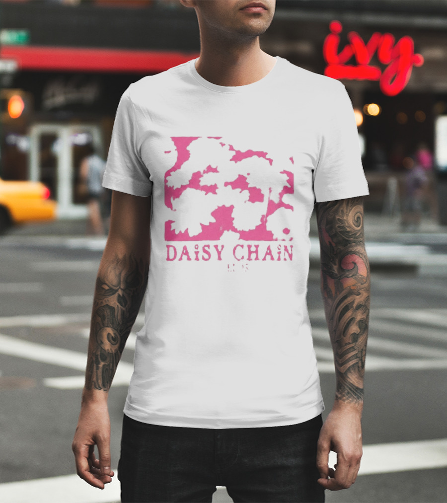 Olivia Rodrigo Daisy Chain Pink Distressed T-Shirt