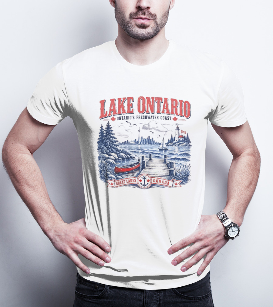 Lake Ontario Ontario's Freshwater Coast Great Lakes Canada Souvenir T-Shirt