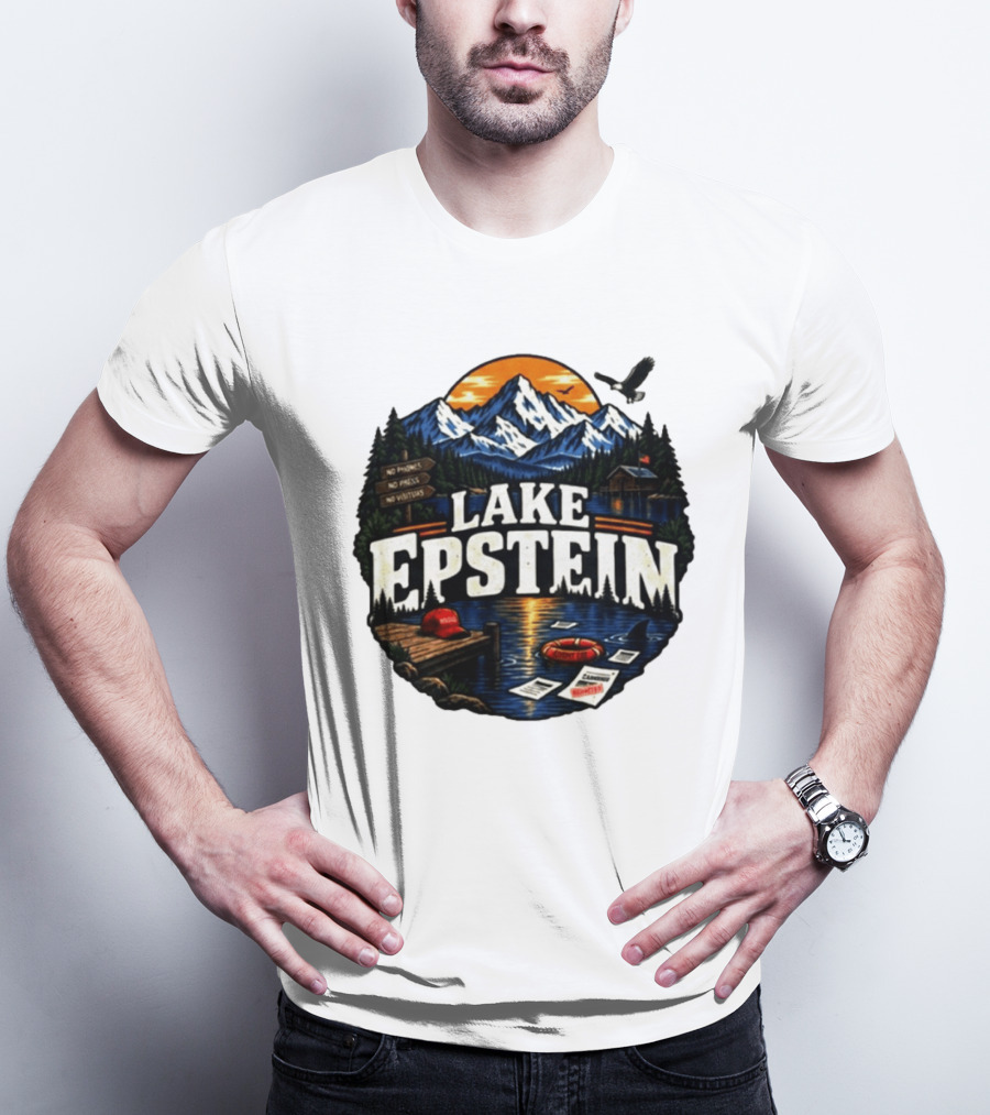 Lake Epstein No Phones No Photos No Visitors Mountain Scene T-Shirt
