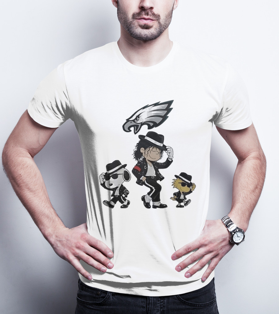 Philadelphia Eagles Snoopy Charlie Brown Woodstock Pop Rock Dancing T-Shirt