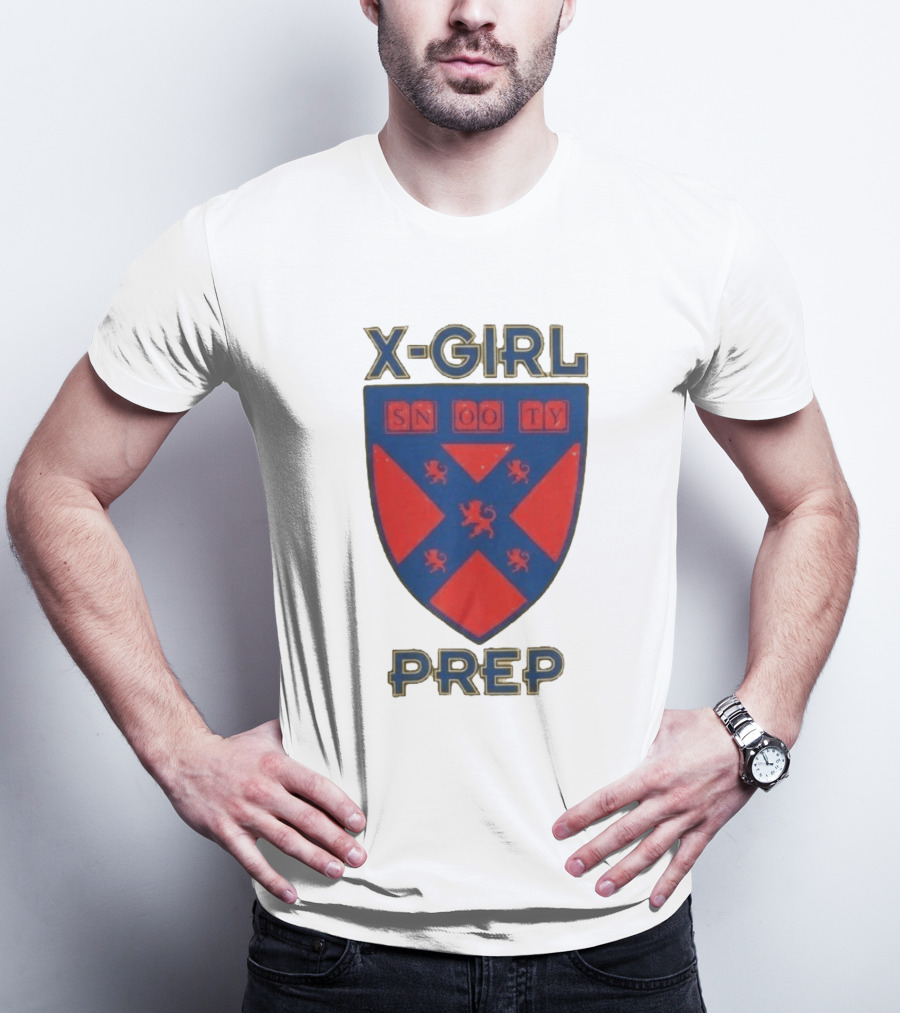 X Girl Prep Snooty Shield Emblem Lions T-Shirt