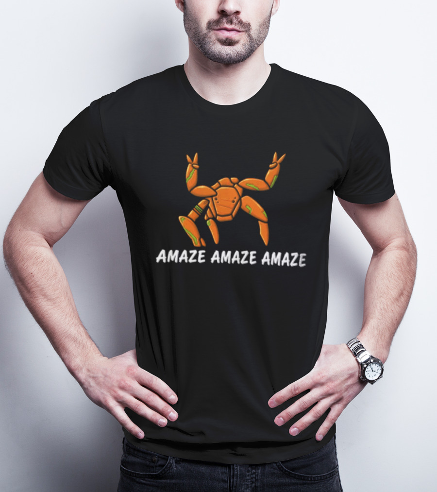 Amaze Orange Crab Celebratory Alien Rocky T-Shirt