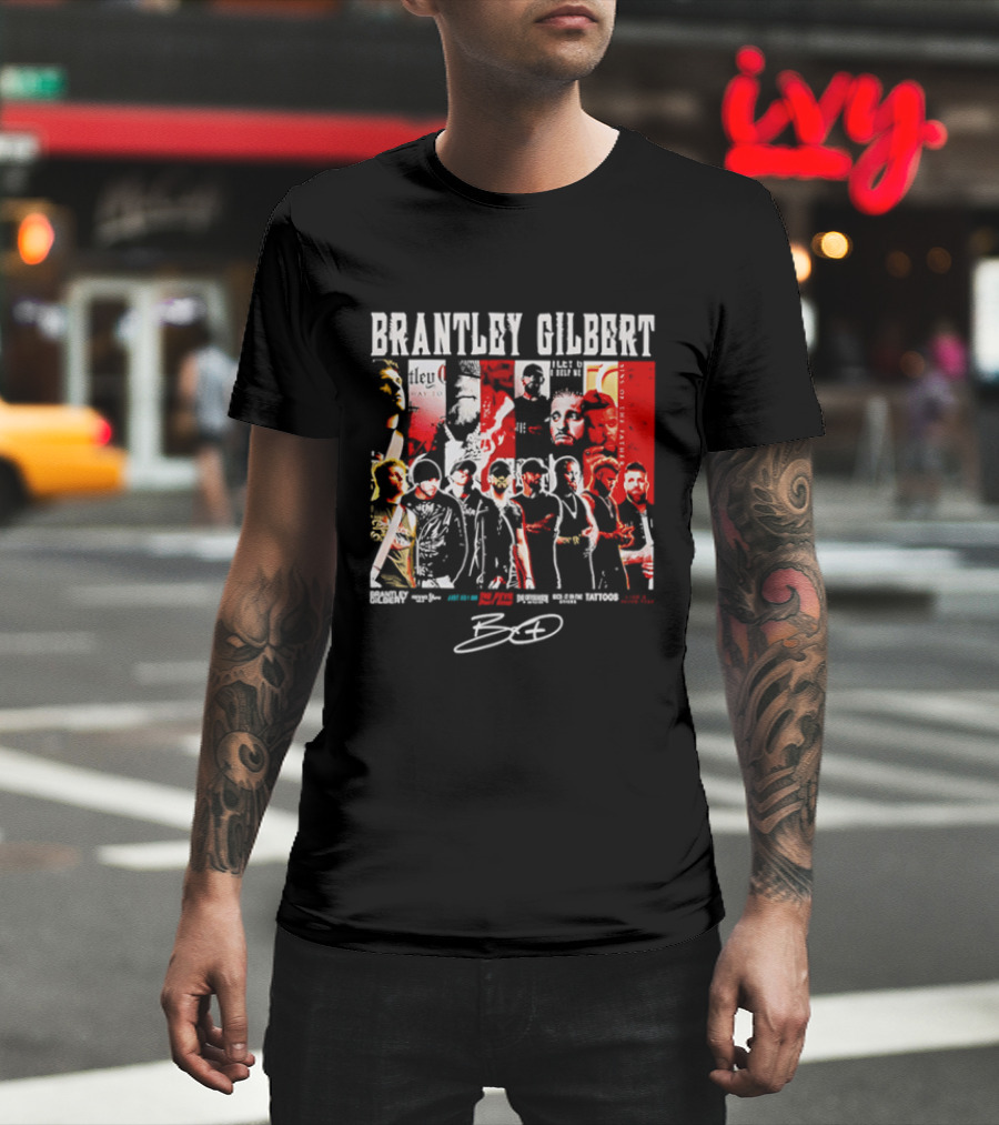 Brantley Gilbert Live Tour Band Sins Of The Father The Devil Don't Sleep Signature T-Shirt