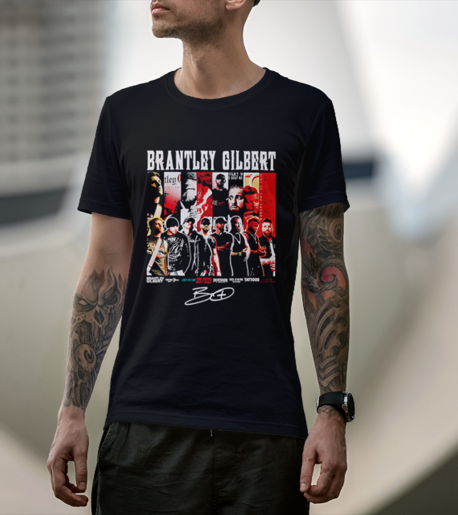 Brantley Gilbert Live Tour Band Sins Of The Father The Devil Don't Sleep Signature T-Shirt