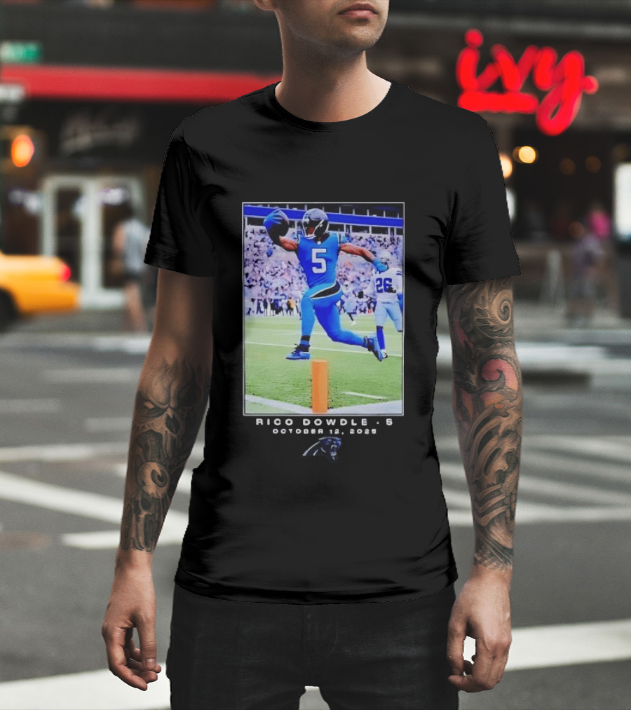 Carolina Panthers Rico Dowdle 5 Touchdown October 12 2025 T-Shirt