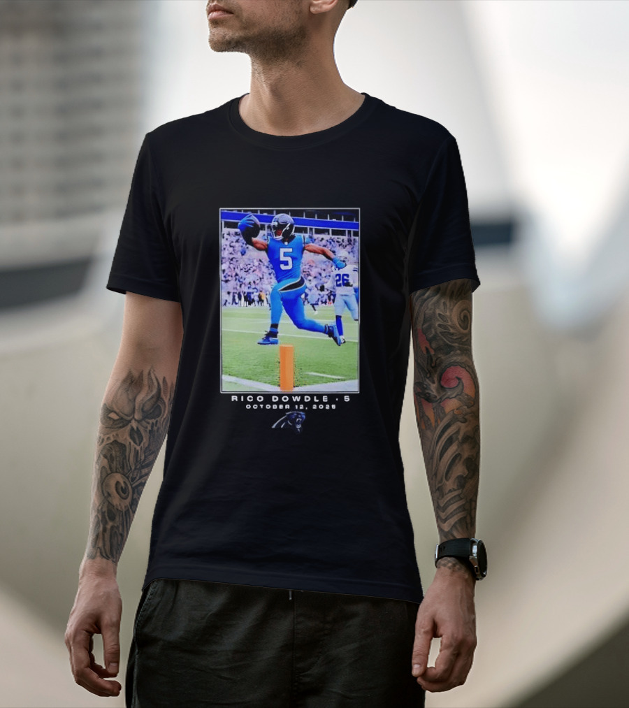Carolina Panthers Rico Dowdle 5 Touchdown October 12 2025 T-Shirt