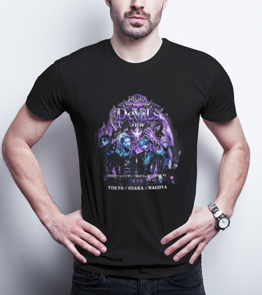 Jiluka 2026 World Tour Devils JPN Tokyo Osaka Nagoya Band Members Purple Glow T-Shirt