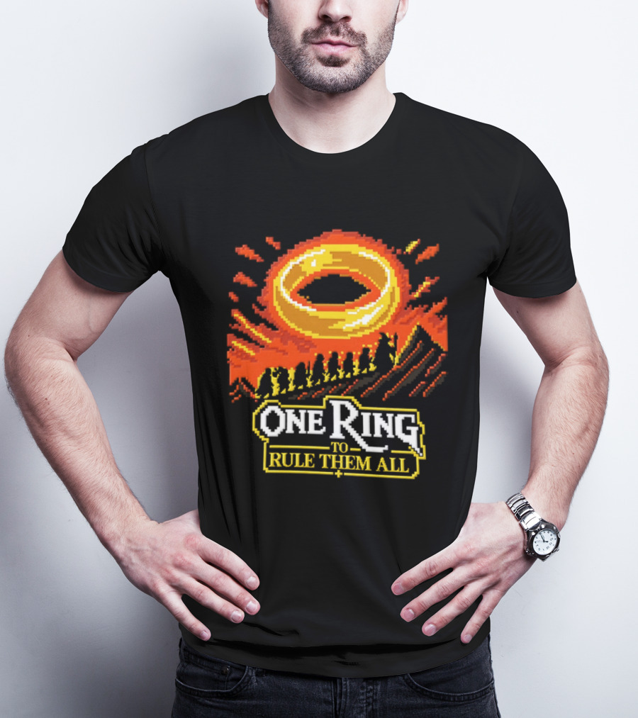 One Ring To Rule Them All Pixel Art Fantasy Adventure T-Shirt