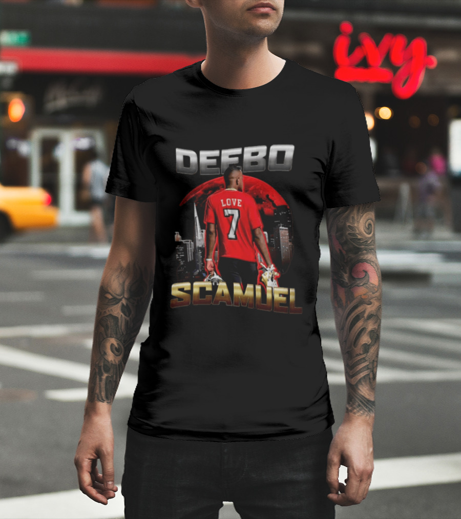 Deebo Samuel Love 7 Red Moon City Skyline Scamuel T-Shirt