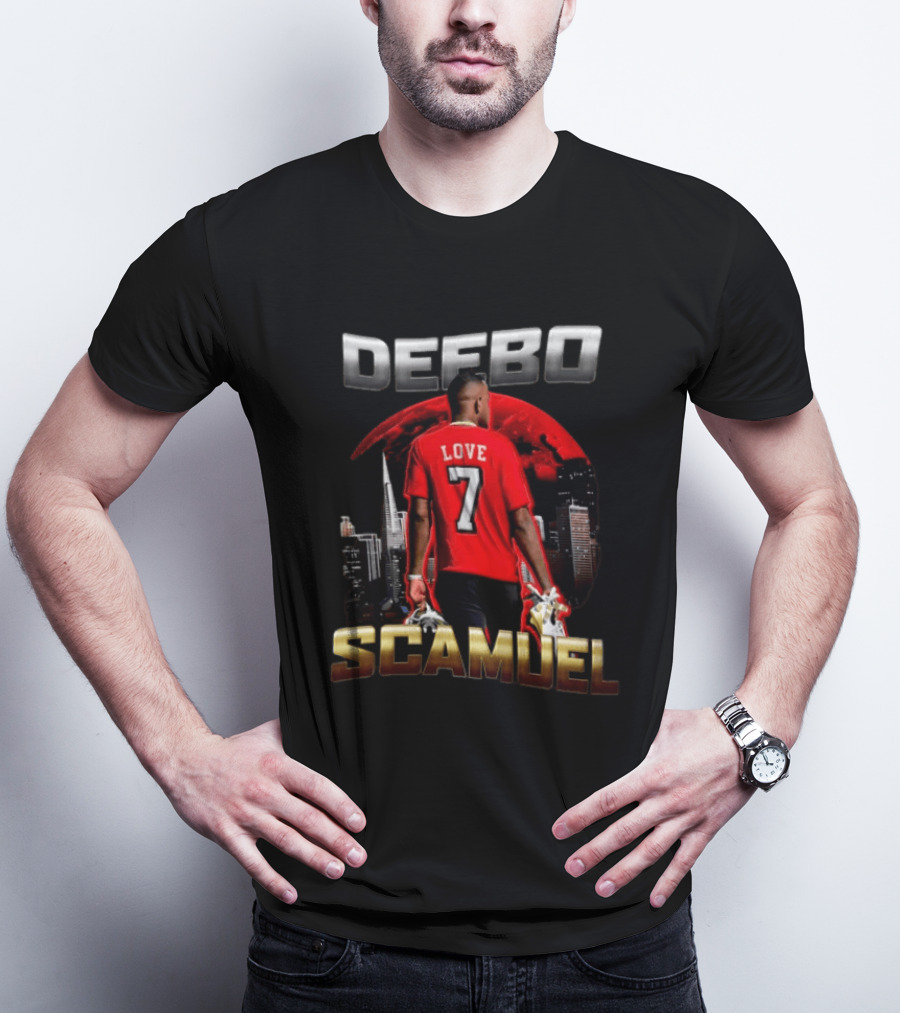 Deebo Samuel Love 7 Red Moon City Skyline Scamuel T-Shirt