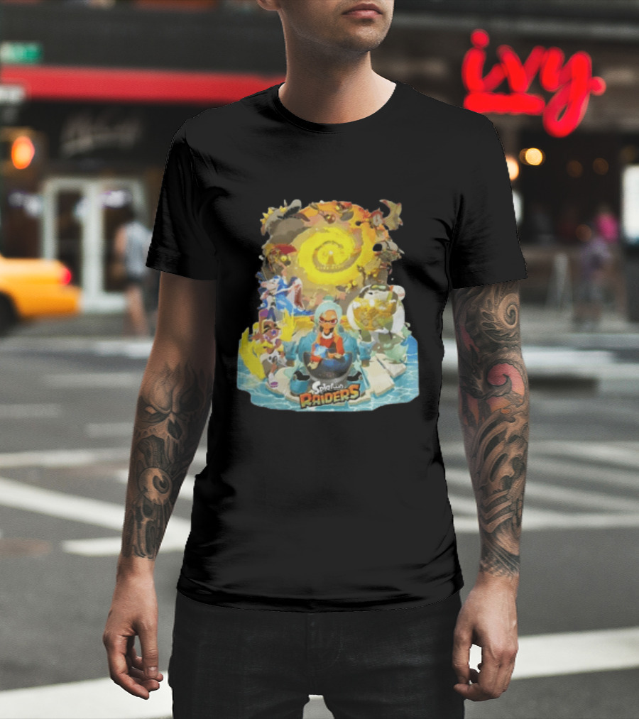 Splatoon Raiders Dive Deep Adventure With Iconic Characters And Vibrant Ocean Themes T-Shirt
