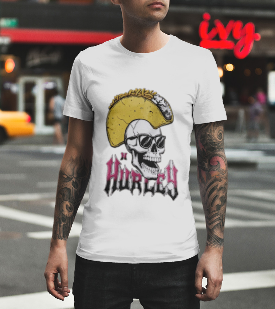 Hurley Skull Taco Mohawk Punk T-Shirt