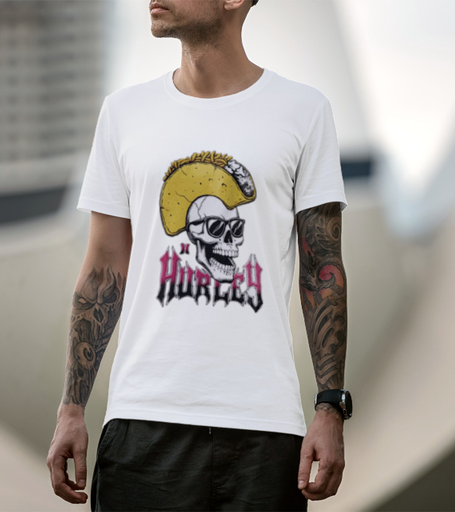 Hurley Skull Taco Mohawk Punk T-Shirt