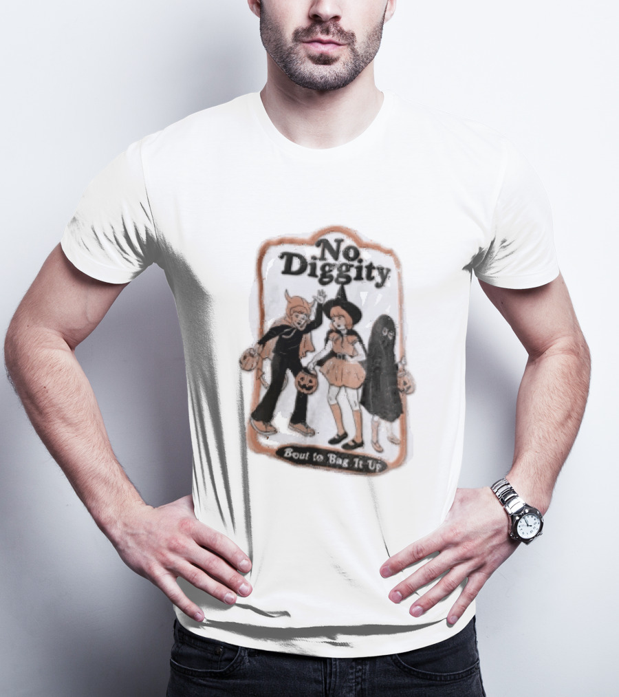 No Diggity Bout To Bag It Up Halloween Costumes Pumpkins T-Shirt