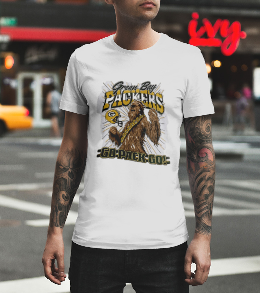 Green Bay Packers Chewbacca Go Pack Go T-Shirt