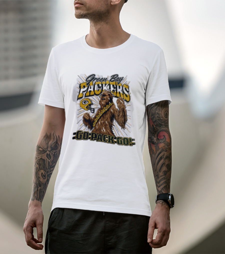Green Bay Packers Chewbacca Go Pack Go T-Shirt