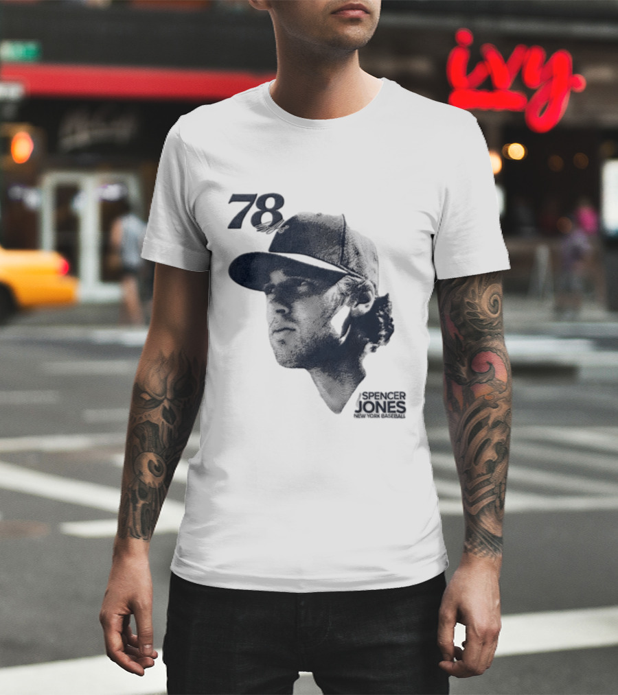 Spencer Jones No 78 New York Yankees MLB Lineage Series T-Shirt