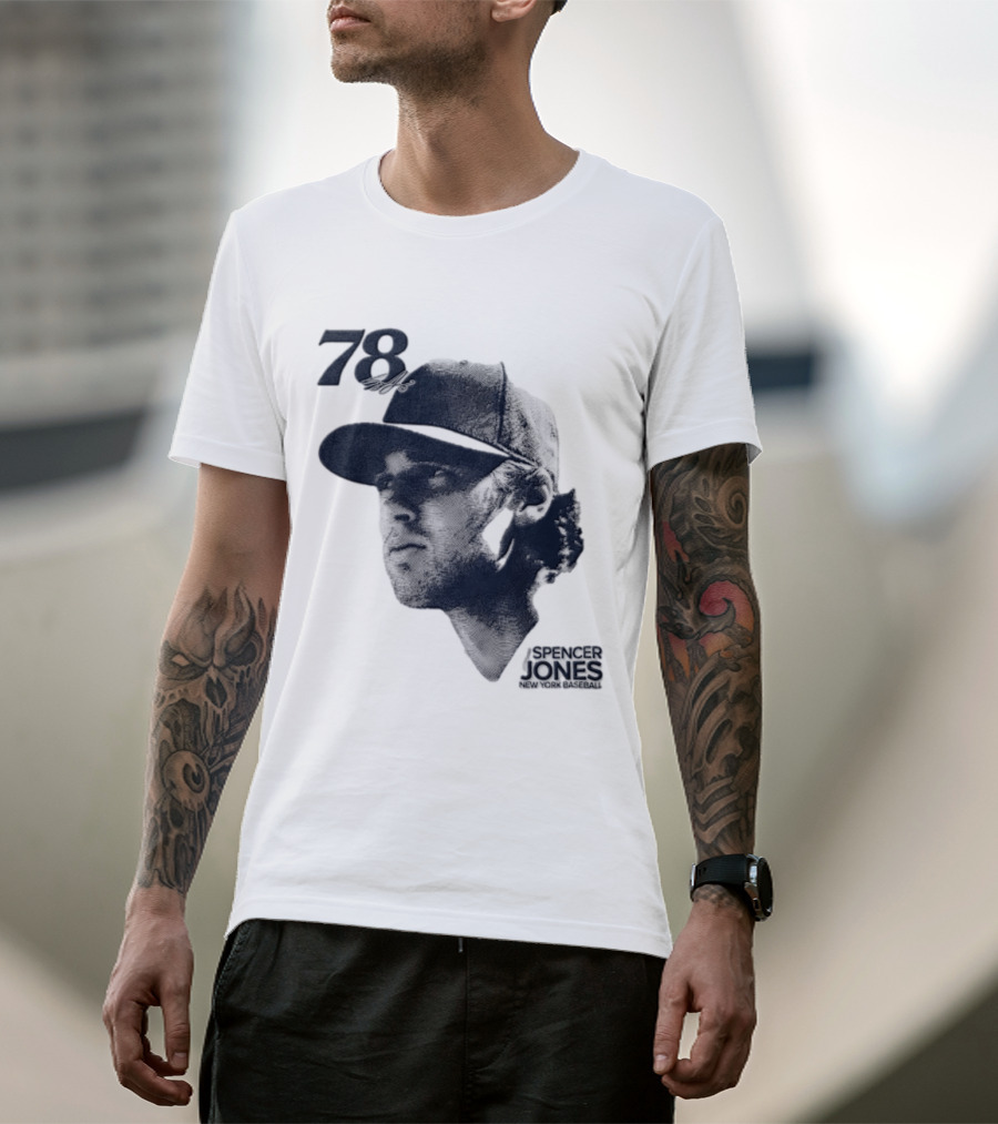 Spencer Jones No 78 New York Yankees MLB Lineage Series T-Shirt