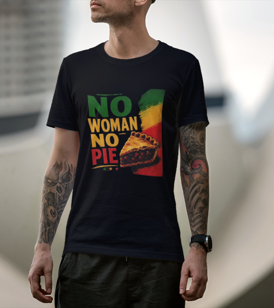 No Woman No Pie Cherry Pastry Rasta T-Shirt