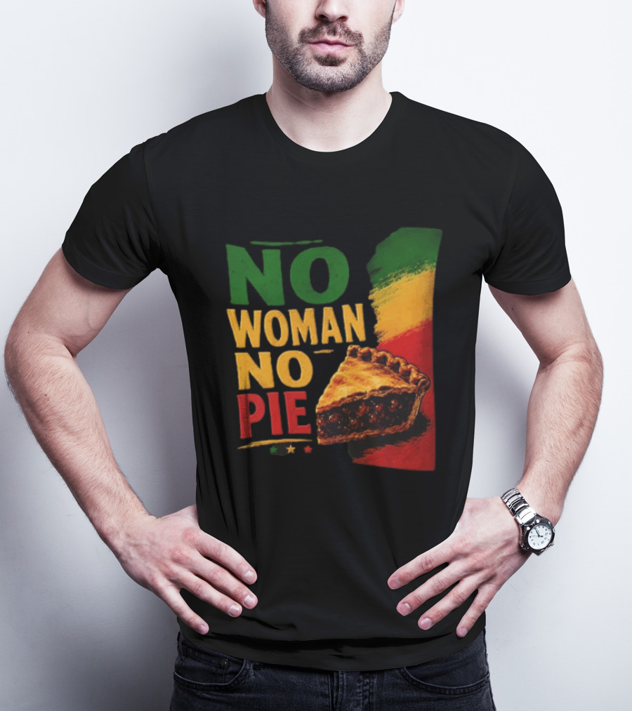 No Woman No Pie Cherry Pastry Rasta T-Shirt