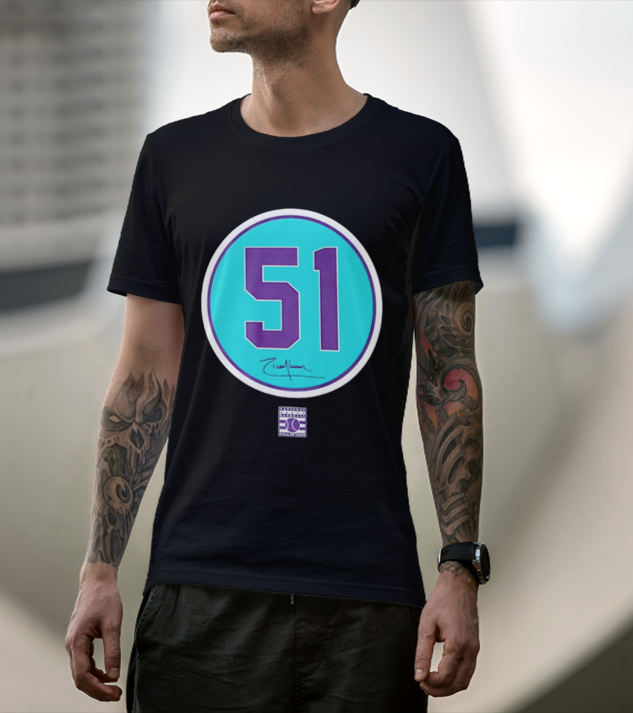 Randy Johnson 51 Arizona Diamondbacks Hall Of Fame National T-Shirt