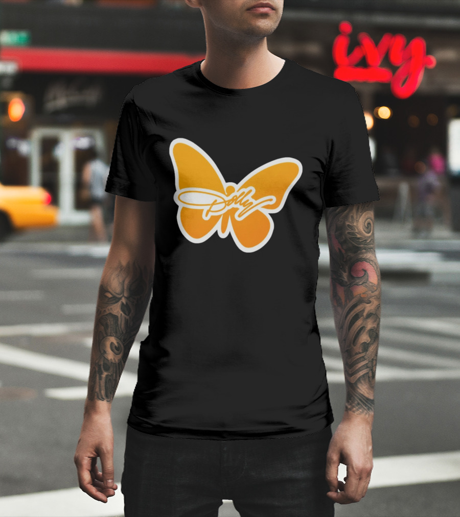 Tennessee Dolly Parton Butterfly Heritage Football T-Shirt
