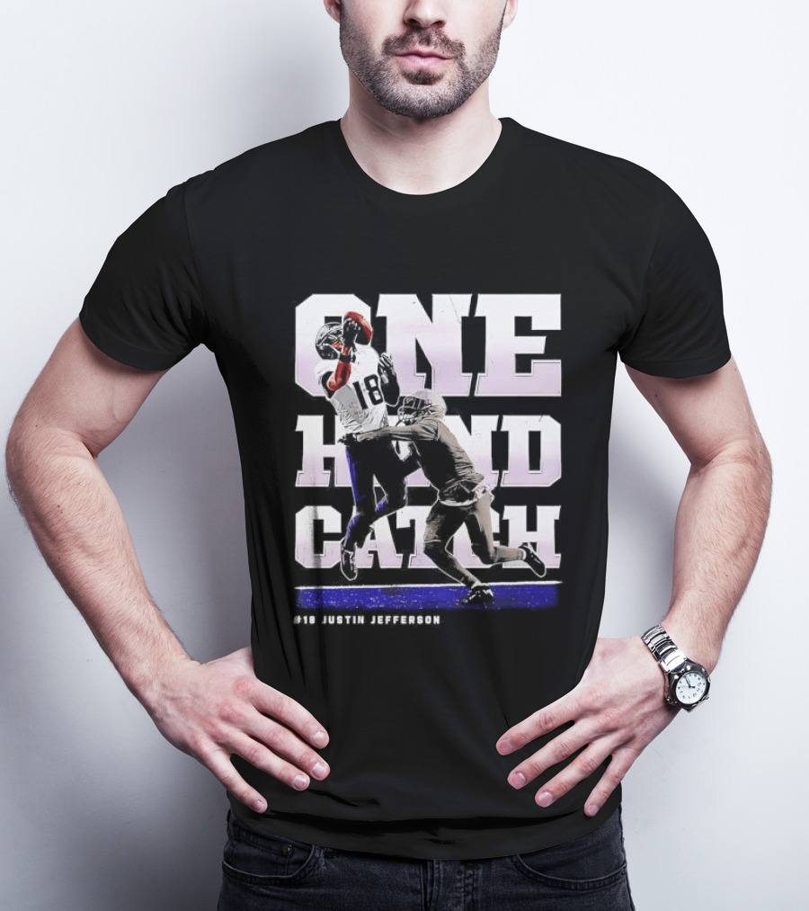 One Hand Catch Justin Jefferson Minnesota T-Shirt