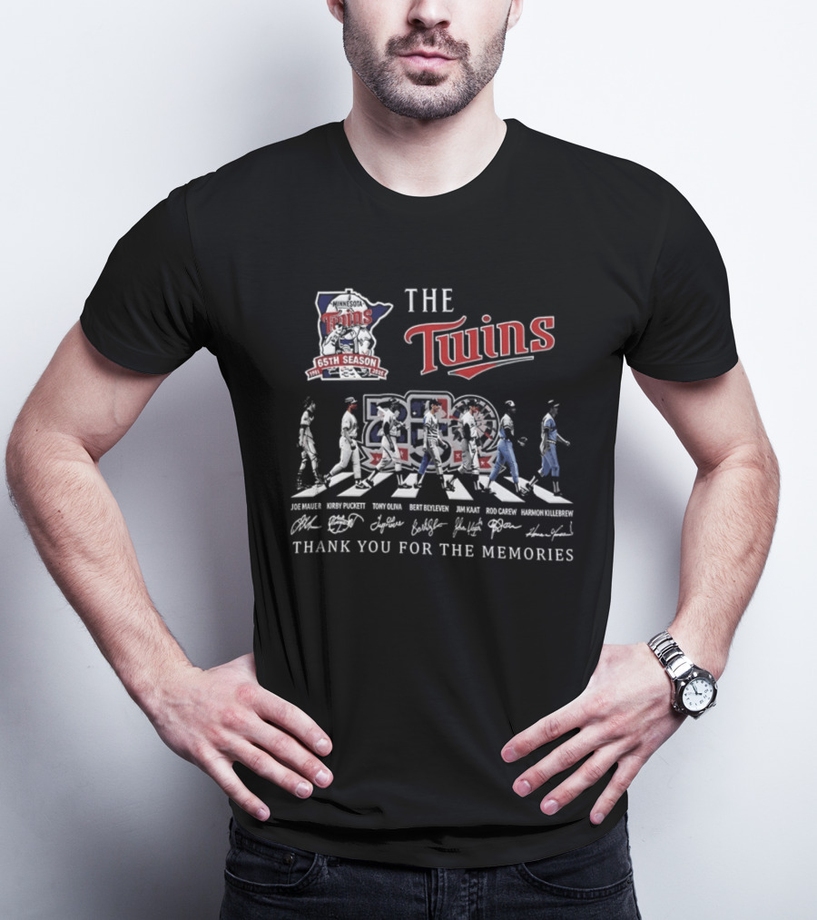 Minnesota Twins 65th Season Abbey Road Thank You For The Memories T-Shirt