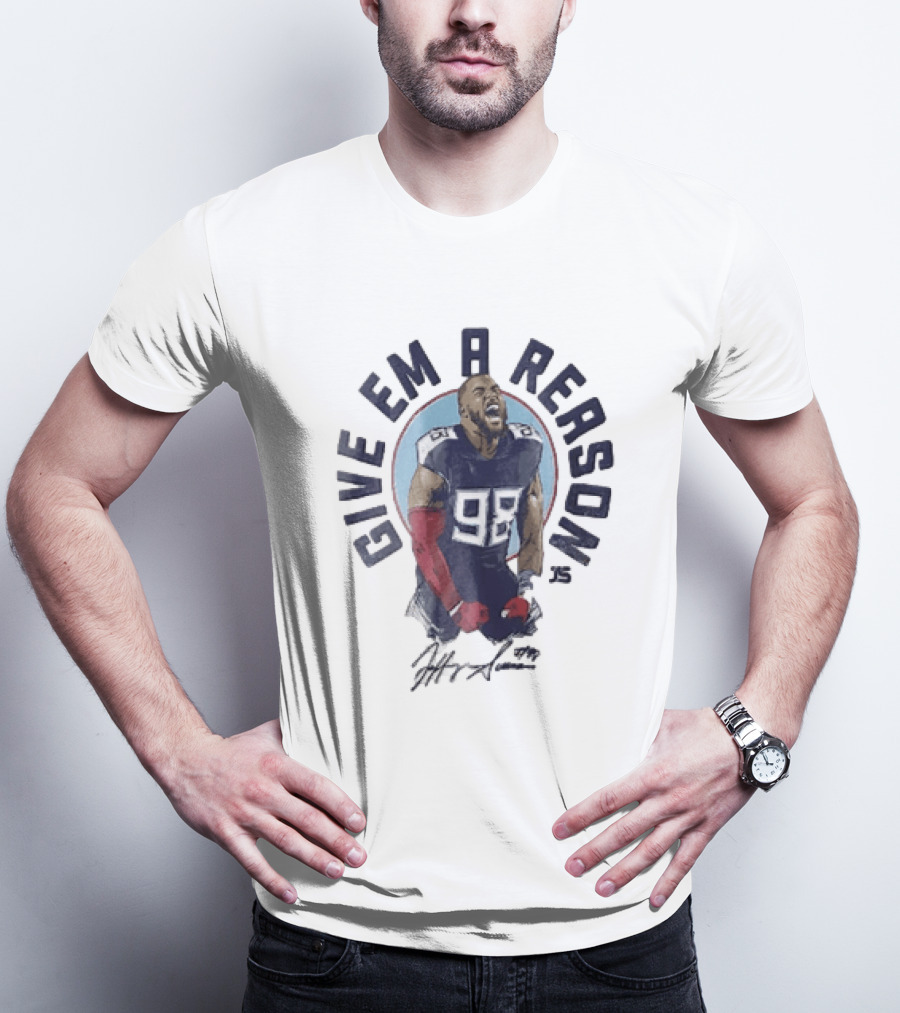 Give Em A Reason Jeffery Simmons Tennessee Titans 98 Signature Roaring Flex T-Shirt