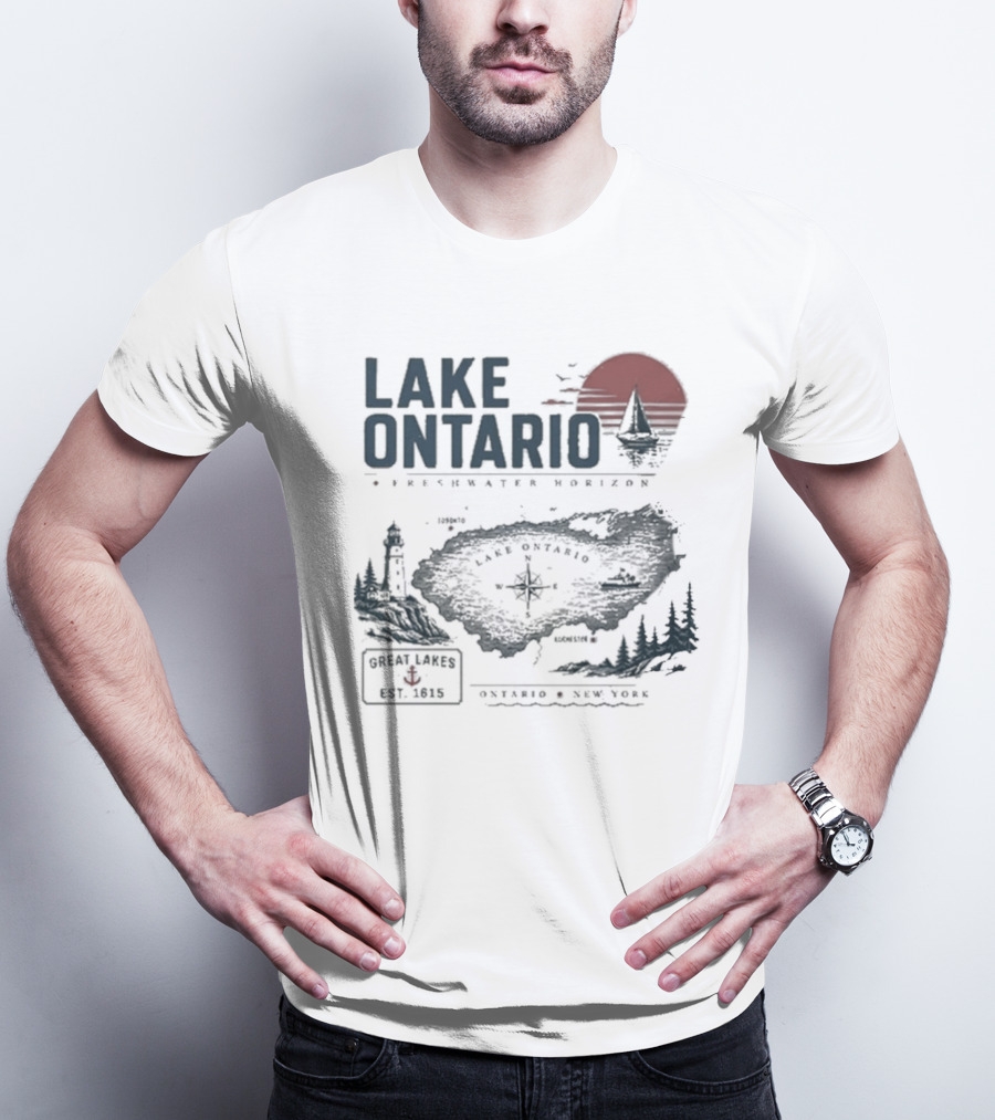 Lake Ontario Exploration Program 2026 Great Lakes Region History Nature Adventure T-Shirt