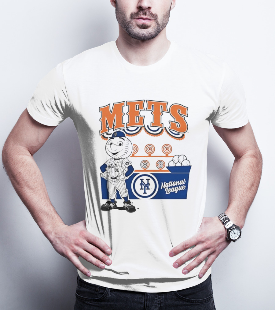 Mitchell & Ness Nostalgia Mets National League Mr. Met Baseball Batting Practice T-Shirt