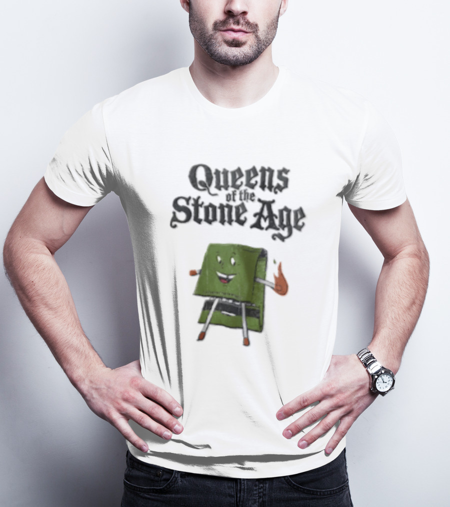 Queens Of The Stone Age Cartoon Matchbook Flame T-Shirt