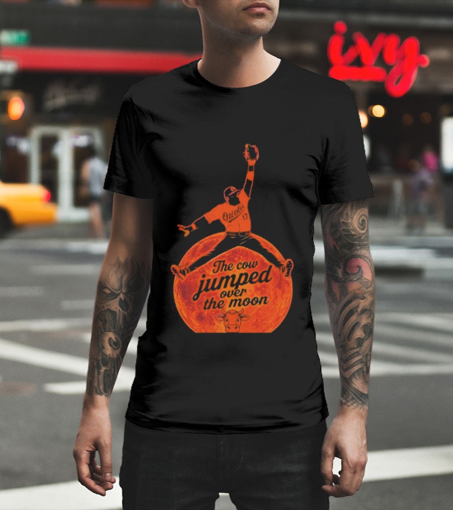 Colton Cowser The Cow Jumped Over The Moon Baseball Catcher T-Shirt