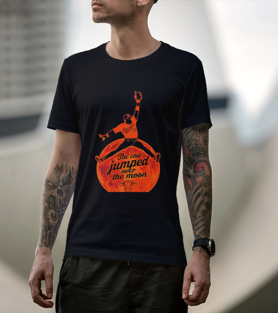 Colton Cowser The Cow Jumped Over The Moon Baseball Catcher T-Shirt