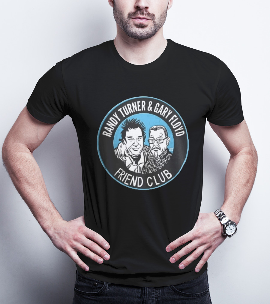 Randy Turner And Gary Floyd Friend Club Circular Caricature T-Shirt
