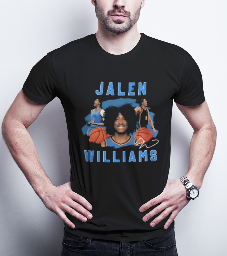 Jalen Williams Basketball Player Collage Bootleg T-Shirt