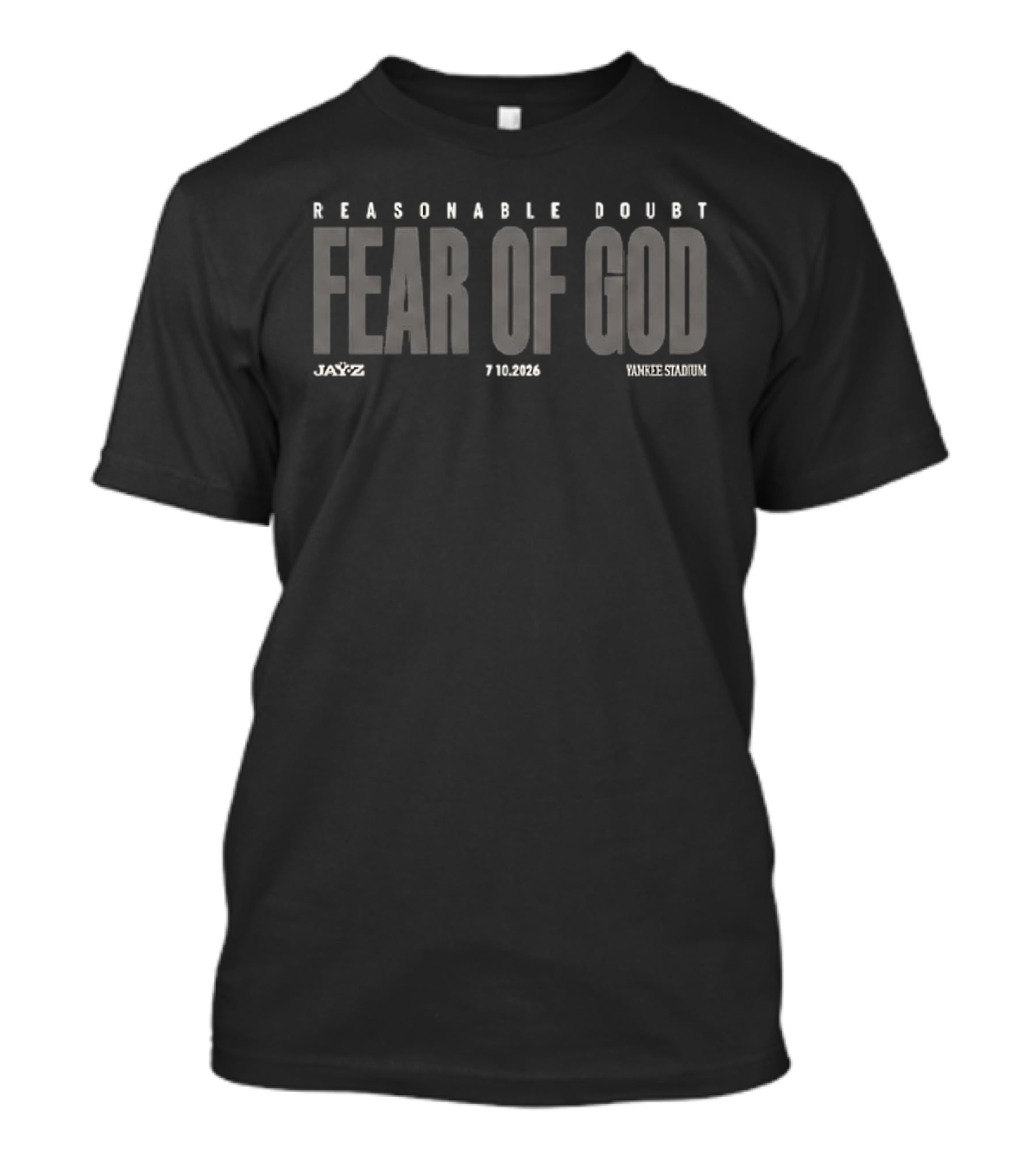 Jay Z Fear Of God Reasonable Doubt Yankee Stadium 10.27.23 T-Shirt