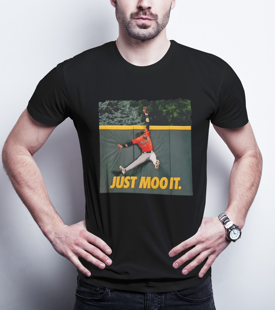 Just Moo It The Catch Baltimore Orioles Colton Cowser Baseball 2026 T-Shirt