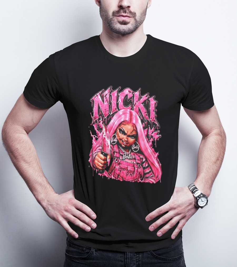 Nicki Chucky Barbie Good Guys Pink Halloween 2026 T-Shirt