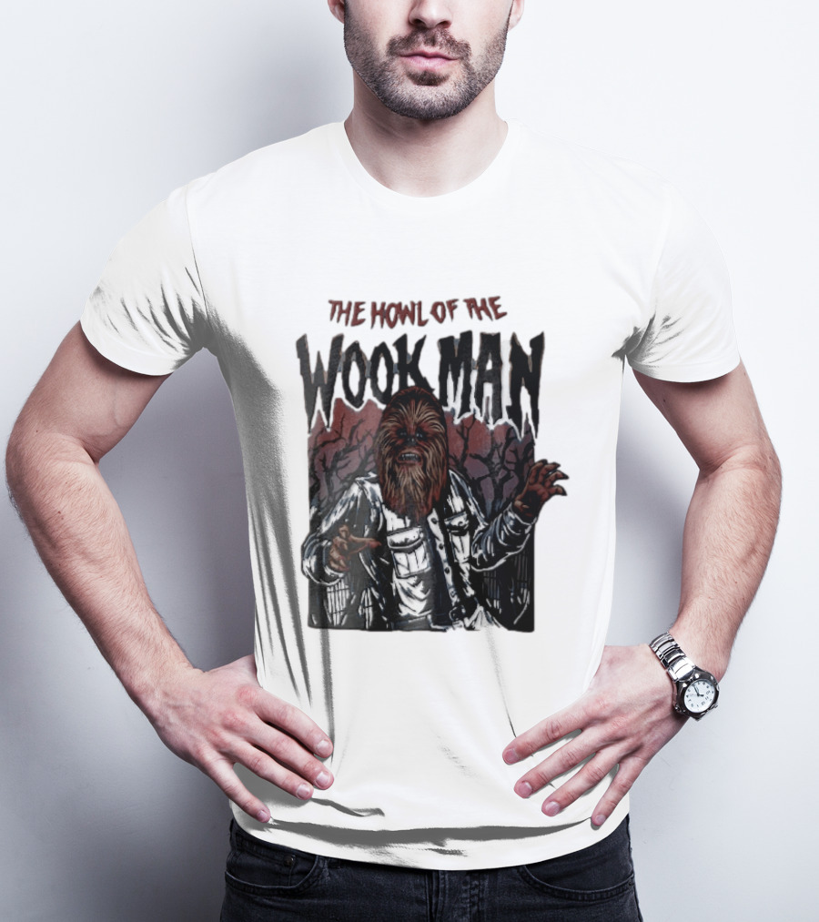The Howl Of The Wook Man Chewbacca Werewolf Spooky Forest Horror Flannel Jacket T-Shirt